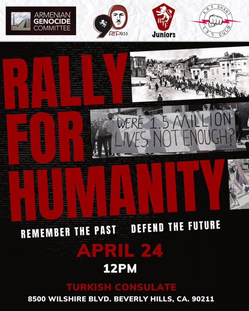 ARMENIAN COMMUNITY TO COMMEMORATE ARMENIAN GENOCIDE AT RALLY FOR ...